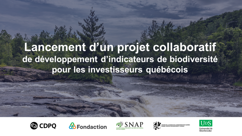 Lancement d’un projet collaboratif de développement d’indicateurs de biodiversité pour les ...